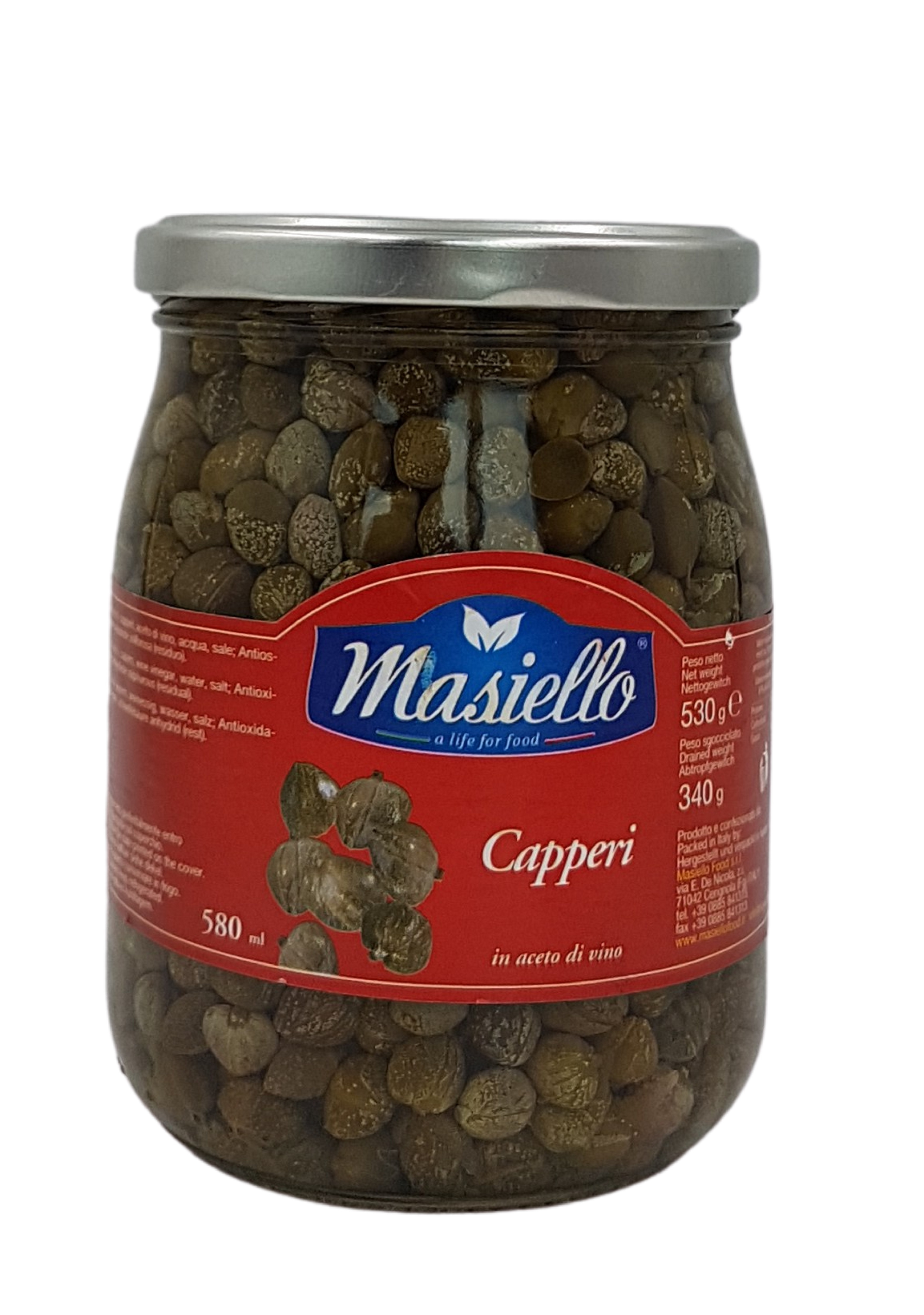 Masiello Capperi in Aceto di Vino 530 g