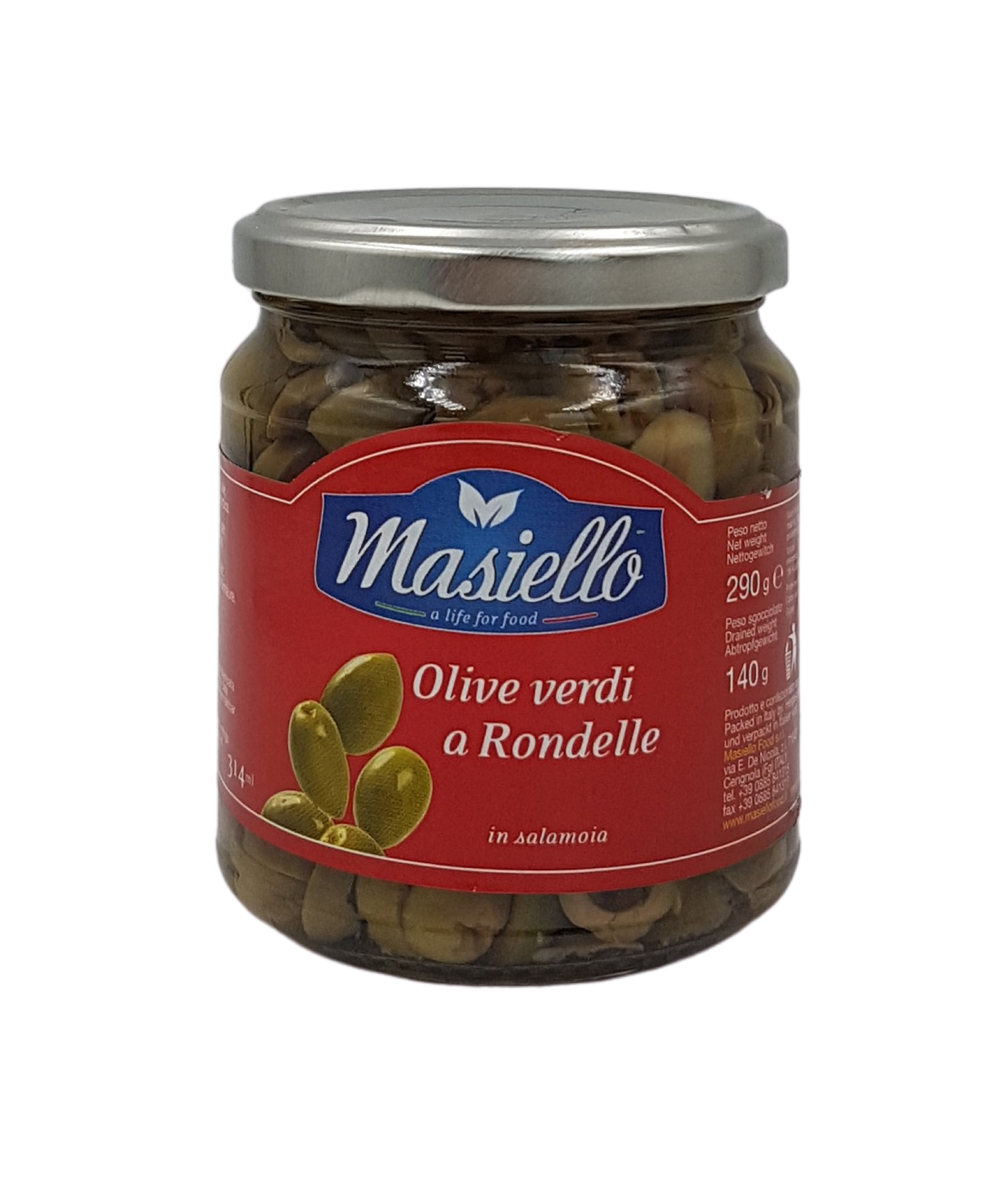 Masiello Olive verdi a Rondelle 290 g