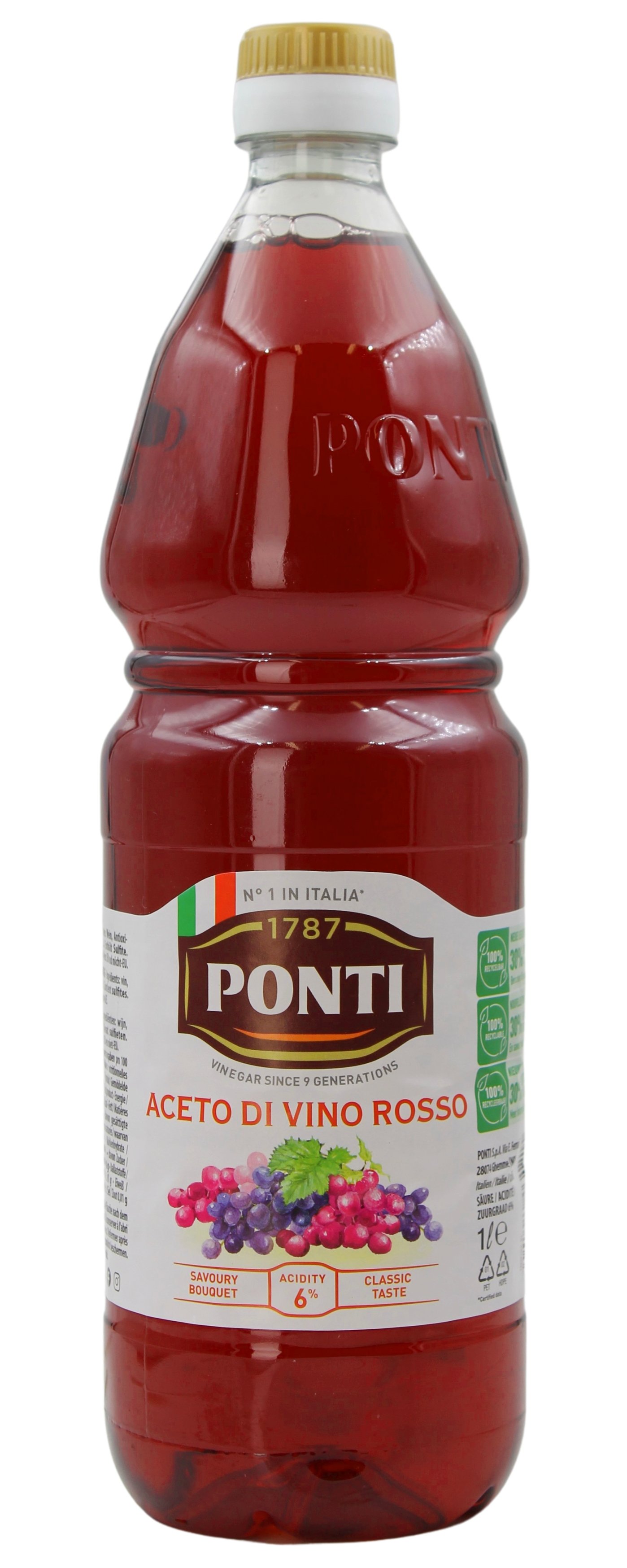 Ponti Aceto di Vino Rosso 1 l PET